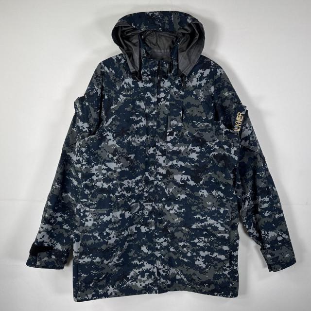 古着 ミリタリージャケット ECWCS GORE-TEX デジカモ ゴアテックスパーカー 米軍 実物 カモフラ 迷彩 medium long  ネイビー メンズ