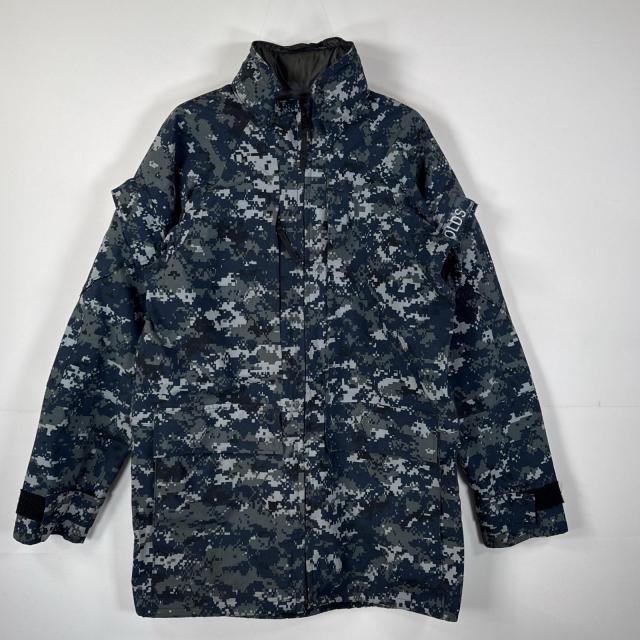 古着 ミリタリージャケット ECWCS GORE-TEX デジカモ ゴアテックスパーカー 海軍 米軍 実物 カモフラ  small  Xlong  ネイビー メンズ