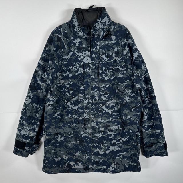 古着 ミリタリージャケット ECWCS GORE-TEX デジカモ ゴアテックスパーカー 迷彩 米軍 実物 NAVY medium long  ネイビー メンズ