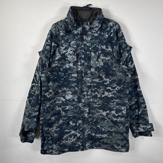 古着 ミリタリージャケット ECWCS GORE-TEX ブルーデジタル デジカモ ゴアテックスパーカー 米軍 実物 medium  long  ネイビー メンズ