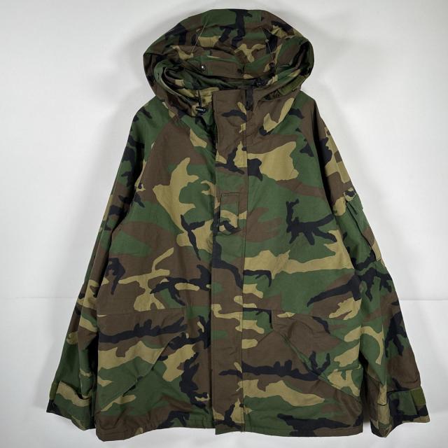 古着 ミリタリージャケット ECWCS GORE-TEX ウッドランドカモ ゴアテックスパーカー 米軍 実物 カモフラ 迷彩 Xlarge long
