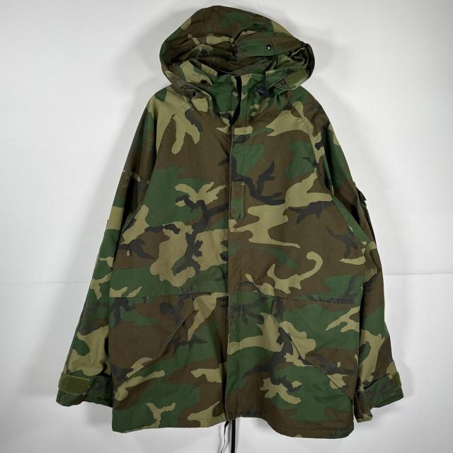 USA古着 80s/80年代 ヴィンテージ ミリタリージャケット ECWCS GORE-TEX ウッドランドカモ ゴアテックスパーカー 実物 米軍 large long