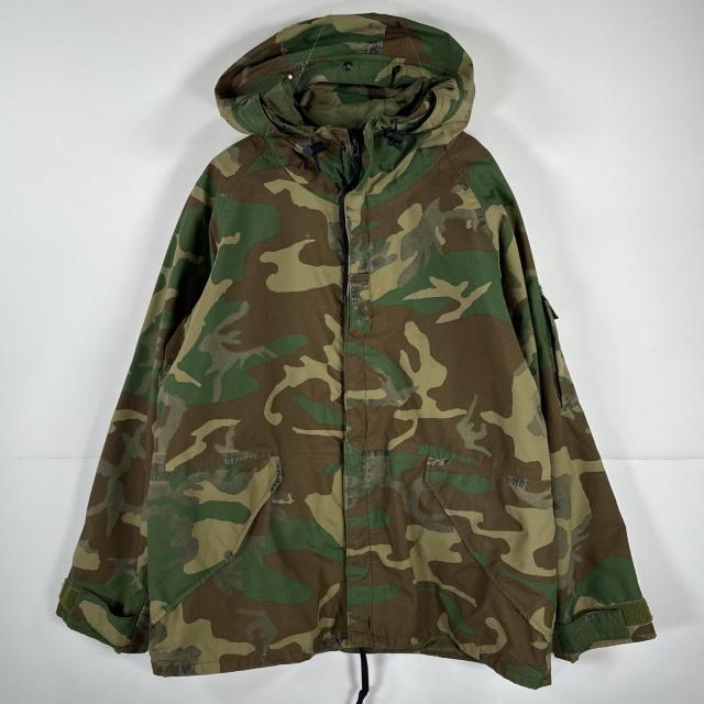 古着 ミリタリージャケット ECWCS GORE-TEX ウッドランドカモ ゴアテックスパーカー 米軍 実物 フェード 迷彩 large regular
