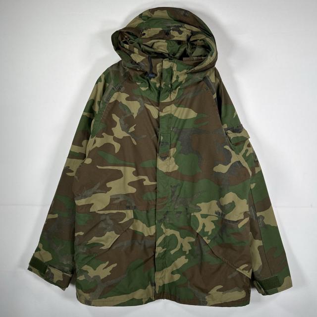 USA古着 90s/90年代 ヴィンテージ ミリタリージャケット ECWCS GORE-TEX ウッドランドカモ ゴアテックスパーカー 米軍 実物 large long