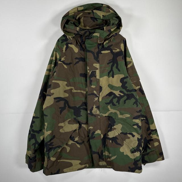 古着 ミリタリージャケット ECWCS GORE-TEX ウッドランドカモ ゴアテックスパーカー 米軍 実物 カモフラ 迷彩 large long