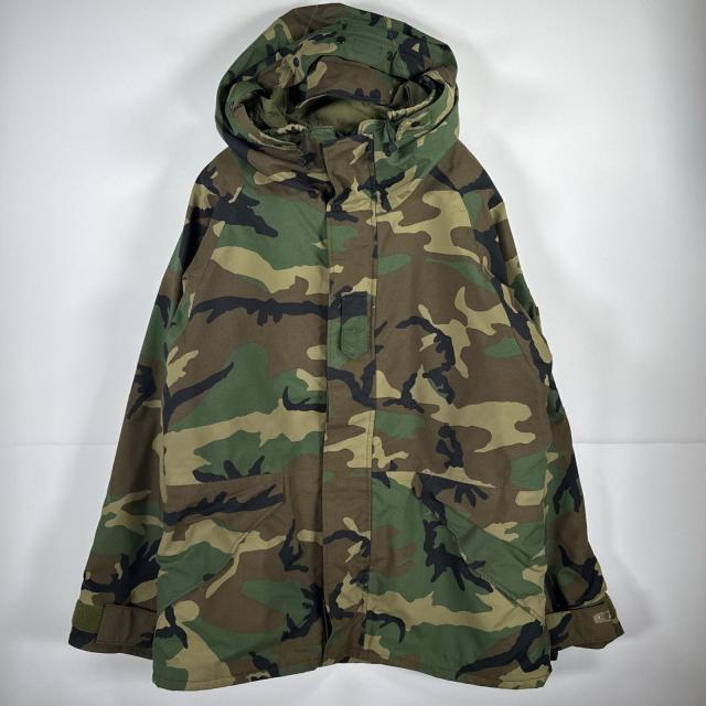 古着 90s/90年代 ヴィンテージ ミリタリー ECWCS GORE-TEX ウッドランドカモ ゴアテックスパーカー 米軍 実物  large long  ブラウン