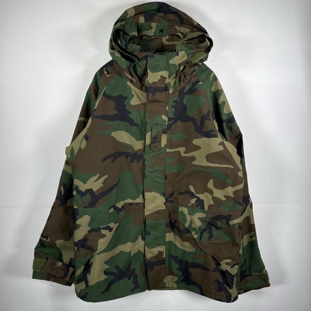 古着 90s/90年代 ヴィンテージ ミリタリー ECWCS GORE-TEX ウッドランドカモ ゴアテックスパーカー 米軍 実物  large long  ブラウン