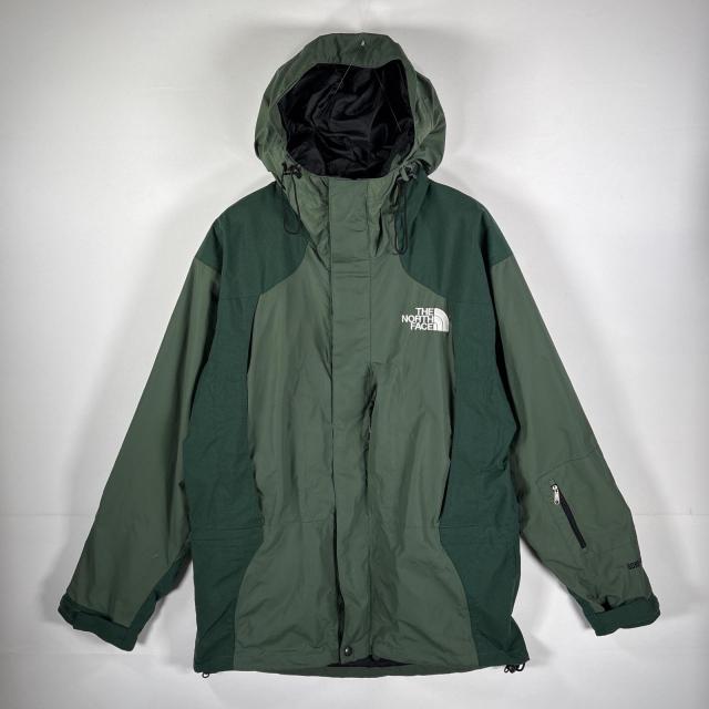 古着 ザ・ノースフェイス THE NORTH FACE マウンテンライトジャケット ゴアテックス 刺繍ロゴ M  グリーン メンズ