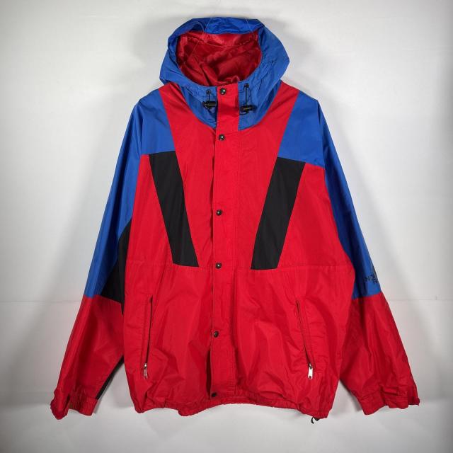 古着 90s/90年代 ザ・ノースフェイス THE NORTH FACE USA製 ナイロンジャケット ゴアテックス フーディー XL  レッド メンズ