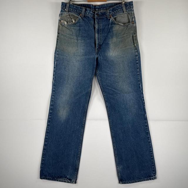 古着 90s/90年代 ヴィンテージ リーバイス Levis USA製 デニムパンツ 517 ジーパン フレア ブーツカット ヒゲ 色落ち w38 L32 ブルー