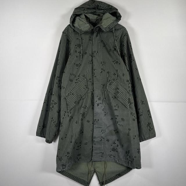 古着 80s/80年代 ヴィンテージ 長袖 ジャケット ミリタリー  フィッシュテール ナイトカモ パーカー 米軍 実物 X-SMALL  グリーン メンズ