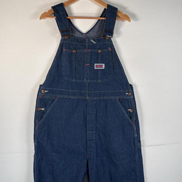 古着 80s/80年代 ヴィンテージ ビッグマック BIG MAC USA製 オーバーオール デニム ワーク ワンポイント 大きいサイズ インディゴブルー