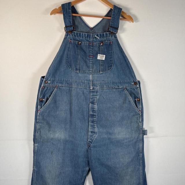 古着 70s/70年代 ヴィンテージ ビッグマック BIG MAC オーバーオール デニム ワーク ワンポイントロゴ 大きいサイズ JCpenny  ブルー系