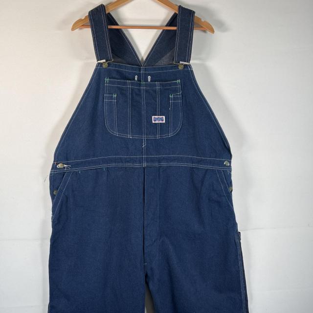 古着 ビッグスミス Big Smith オーバーオール デニム デッドストック タグ付 ワーク ペインター 大きいサイズ w50 L32 インディゴブルー