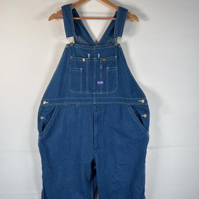 古着 ビッグスミス Big Smith オーバーオール デニム デッドストック タグ付き ワーク ペインター 大きいサイズ w40 L30 ブルー系 メンズ