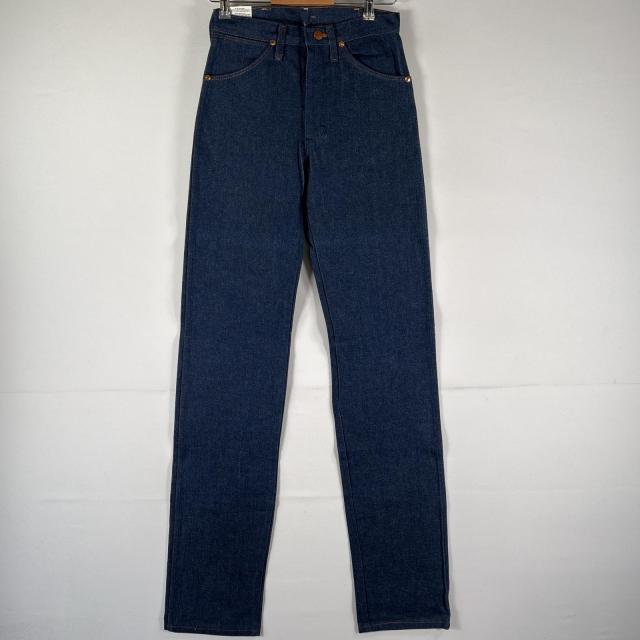古着 美品 90s/90年代 ラングラー Wrangler デニムパンツ デッドストック タグ付 ストレート ジーパン w27 L38  ブルー系 レディース