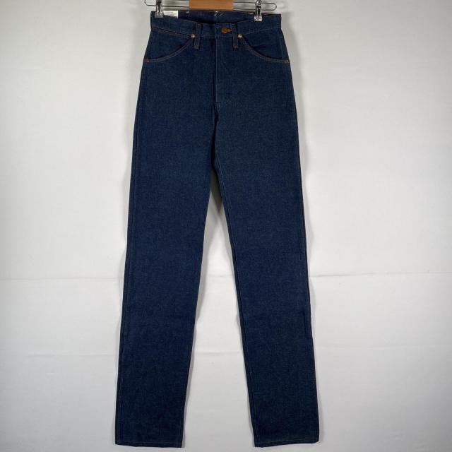 古着 美品 ラングラー Wrangler デニムパンツ デッドストック タグ付 ジーパン ストレート 長ズボン w27 L38  ブルー系 レディース