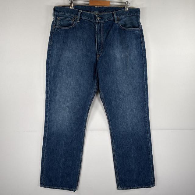 古着 ポロ・ラルフローレン POLO RALPH LAUREN デニムパンツ ストレート 5ポケット ジップ パッチ 大きいサイズ w40 L32 ブルー系の通販はau PAY マーケット ...