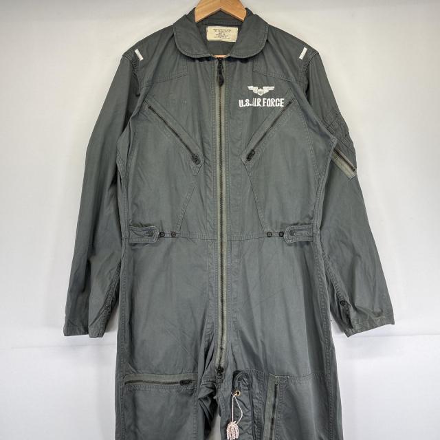 古着 60s/60年代 ヴィンテージ ミリタリー  長袖つなぎ K2B フライトジャンプスーツ 米軍実物 USAF 1969年 MEDIUM LONG  グリーン系