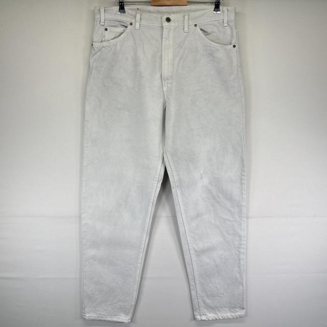 古着 90s/90年代 リーバイス Levis USA製 デニムパンツ 550 テーパード ジーンズ ジーパン 大きいサイズ w38 L32  ホワイト メンズ