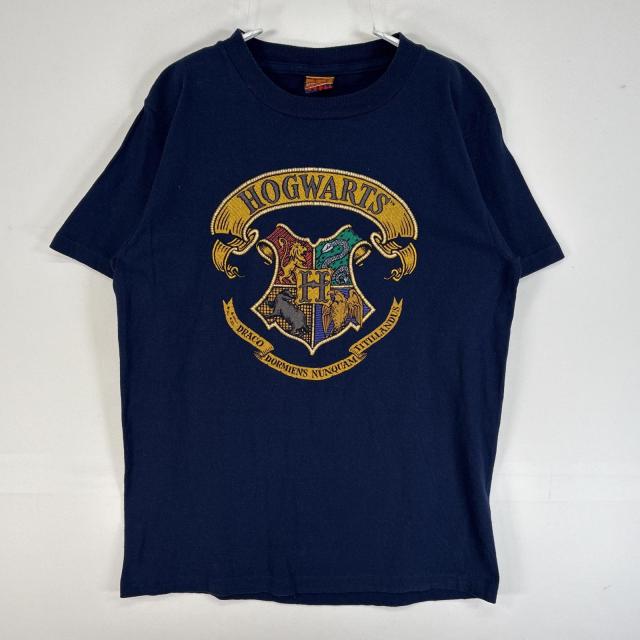 古着 00’s/00年代 ハリーポッター  半袖Tシャツ プリント ホグワーツ 映画 USA製 シングルステッチ XL  ネイビー メンズ