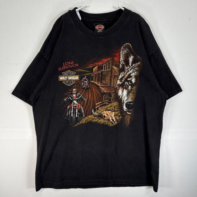 古着 80s〜90s/80年代〜90年代 ヴィンテージ ハーレーダビッドソン HARLEY DAVIDSON 半袖Tシャツ シングルステッチ USA製  フェード