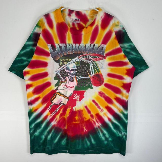 古着 90s/90年代 アンビル Anvil 半袖Tシャツ グレイトフル・デッド リトアニア バルセロナオリンピック USA製 シングルステッチ L