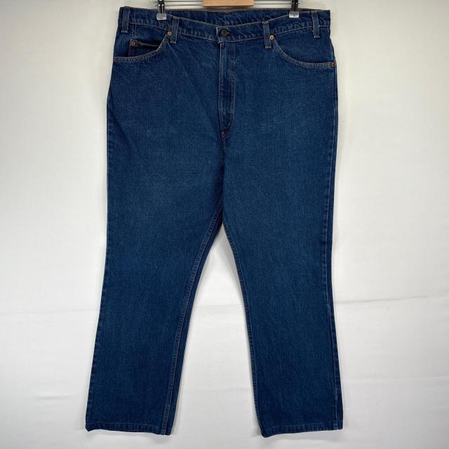 古着 90s/90年代 リーバイス Levis USA製 デニムパンツ 40509−0215 オレンジタブ ジーパン ストレート 大きいサイズ w42 L32  ブルー