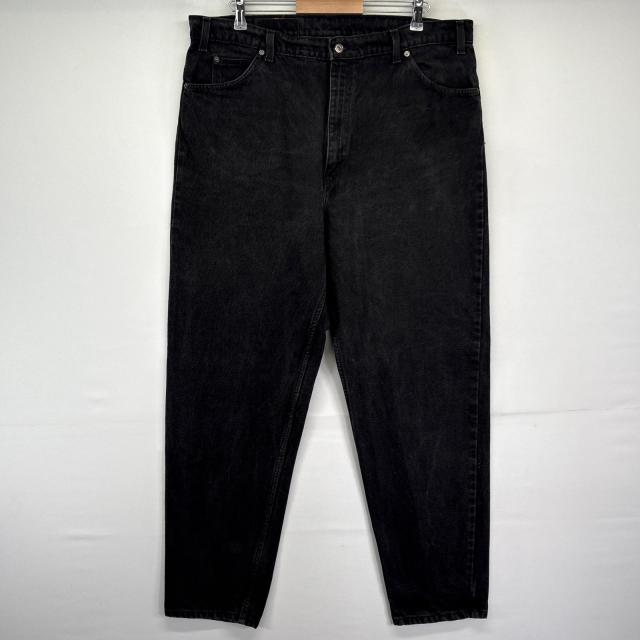 古着 90s/90年代 リーバイス Levis USA製 デニムパンツ 550 テーパード ジーンズ ジーパン 長ズボン 大きいサイズ w42 L32  ブラック