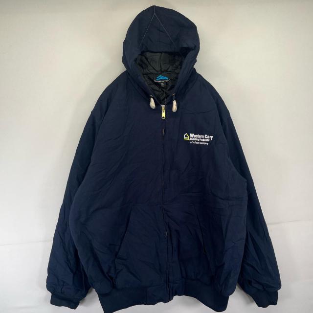 古着 美品  TRI−MOUNTAIN ワークジャケット タグ付き 中綿 アクティブジャケットタイプ ダック パーカー 2XL  ネイビー メンズ