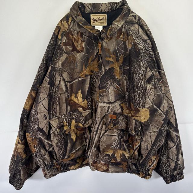 古着 90s/90年代 ウールリッチ WOOLRICH ナイロンジャケット リアルツリーカモフラ  中綿 大きいサイズ 3XL  ブラウン系 メンズ
