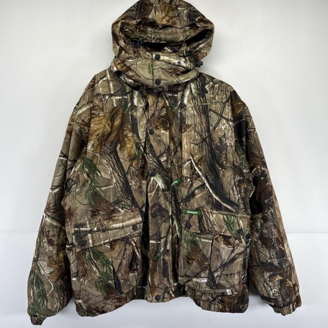 古着  Remington マウンテンパーカー 大きいサイズ リアルツリーカモフラ フルジップ アウトドア 2XL マルチカラー メンズ
