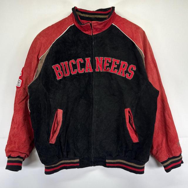 古着 NFL NFL スタジャン BUCCA NEERS 大きいサイズ バックデザイン スポーツ ワッペン 2XL マルチカラー メンズ