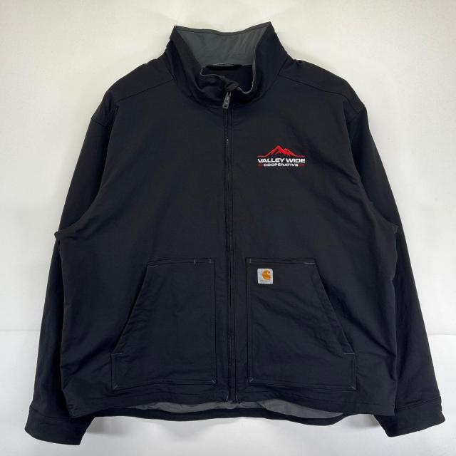 古着 カーハート Carhartt ナイロンジャケット スーパーダックス ボンディングアクティブジャケット フルジップ 企業 2XL  ブラック