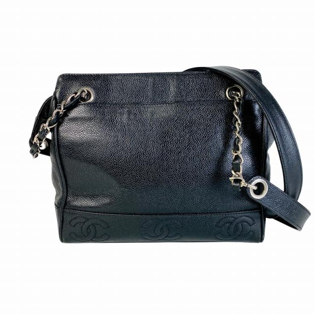 CHANEL シャネル ココマーク トートバッグ マットキャビアスキン ブラック 【中古】 レディース