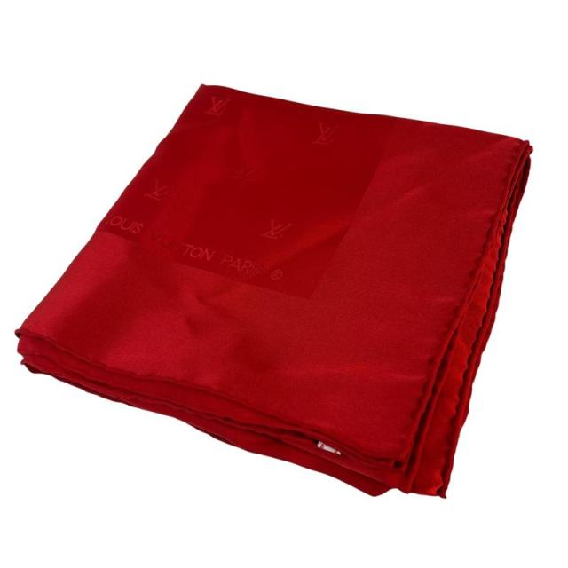 LOUIS VUITTON ルイ・ヴィトン  スカーフ レッド 【中古】 レディース