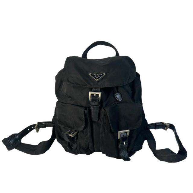 PRADA プラダ  リュック・デイパック ナイロン ブラック 【中古】 レディース