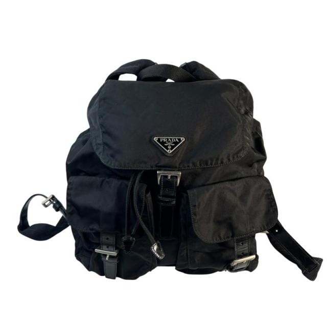 PRADA プラダ  リュック・デイパック ナイロン ブラック 【中古】 レディース