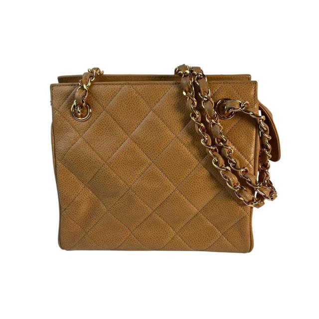 CHANEL シャネル マトラッセ ハンドバッグ マットキャビアスキン ベージュ 【中古】 レディース