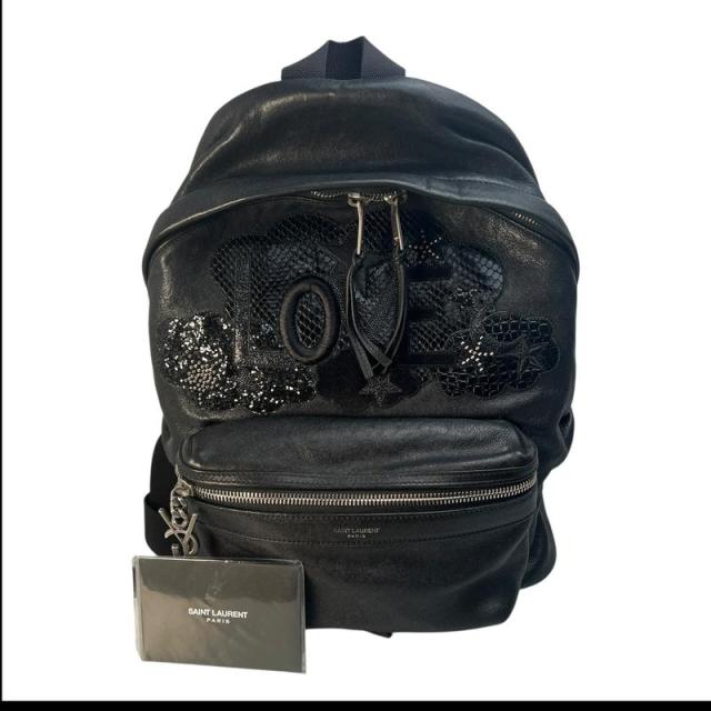 SAINT LAURENT サンローラン  リュック・デイパック レザー ブラック 【中古】 レディース