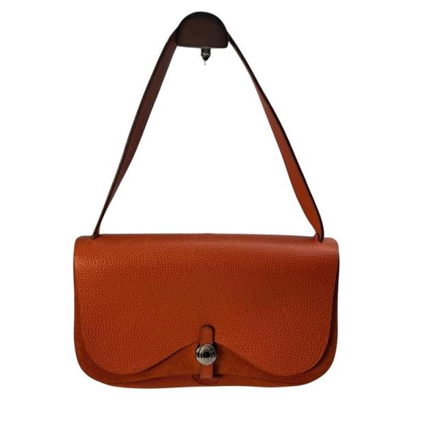 HERMES エルメス サックコロラド ショルダーバッグ キャンバス レザー オレンジ 【中古】 レディース