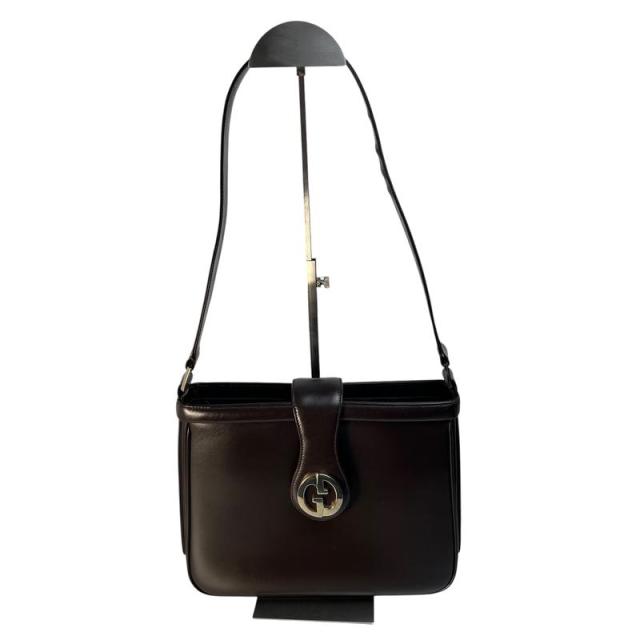 GUCCI グッチ  ショルダーバッグ レザー ブラウン 【中古】 レディース