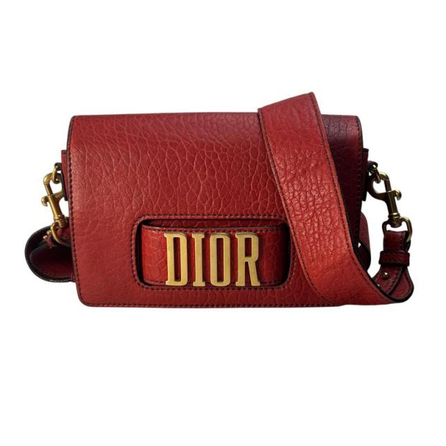 Dior ディオール  ショルダーバッグ レザー レッド 【中古】 レディース