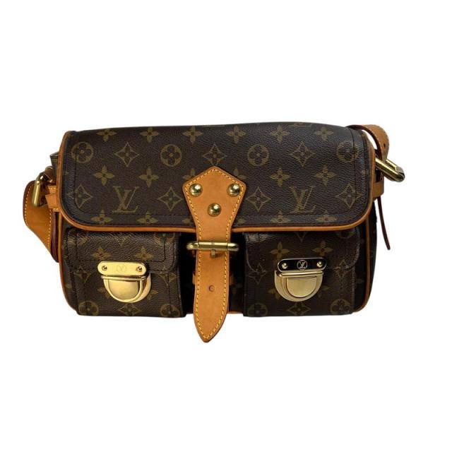 LOUIS VUITTON ルイ・ヴィトン ハドソンPM ショルダーバッグ レザー ブラウン 【中古】 レディース