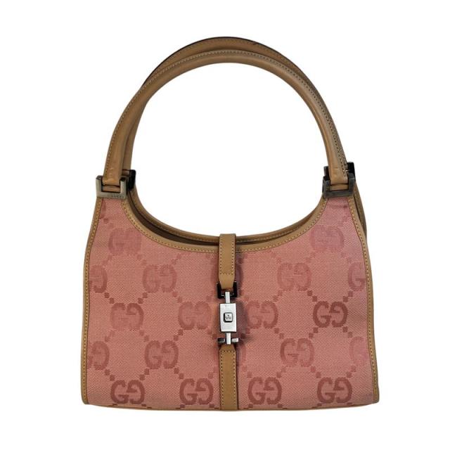 GUCCI グッチ  ハンドバッグ キャンバス ピンク 【中古】 レディース