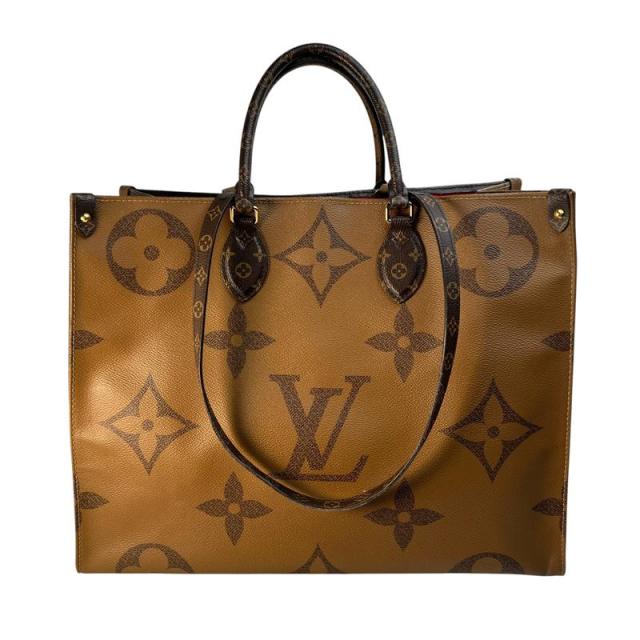 LOUIS VUITTON ルイ・ヴィトン オンザゴーGM トートバッグ レザー ブラウン 【中古】 レディース