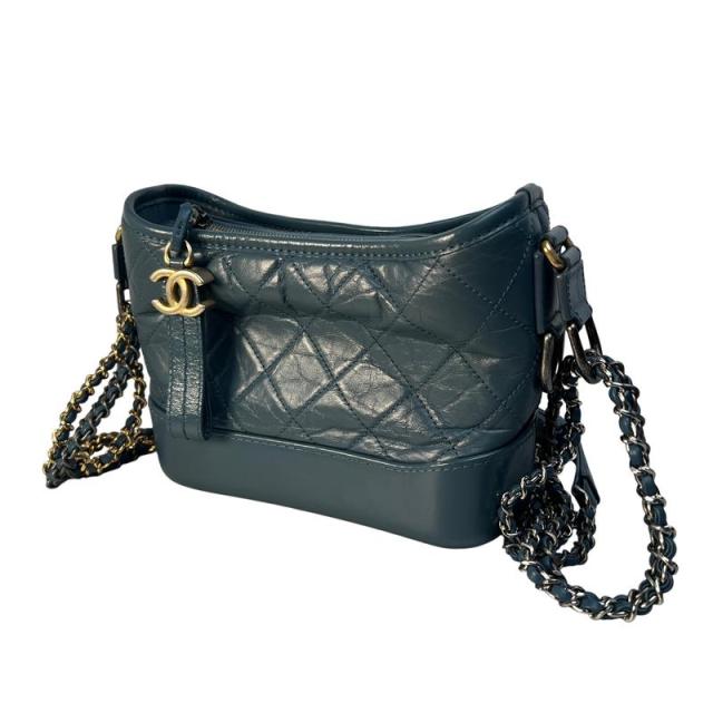 CHANEL シャネル ココマーク ショルダーバッグ レザー ブルー 【中古】 レディース