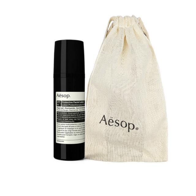 2024/2/26 発売【国内正規品】 Aesop イソップ　プロテクティブ　フェイシャル　ローション　ＳＰＦ５０　　巾着袋付き　50mL