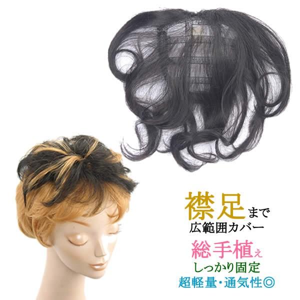 ウィッグ 白髪 薄毛隠し 女性 人毛 しらが 円形脱毛症 部分ウィッグ ポイントウィッグ 増毛 人気 つむじカバー tk4
