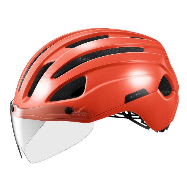 OGK ハイク(HIKE) ヘルメット パーシモンレッド S/M(55-58cm)